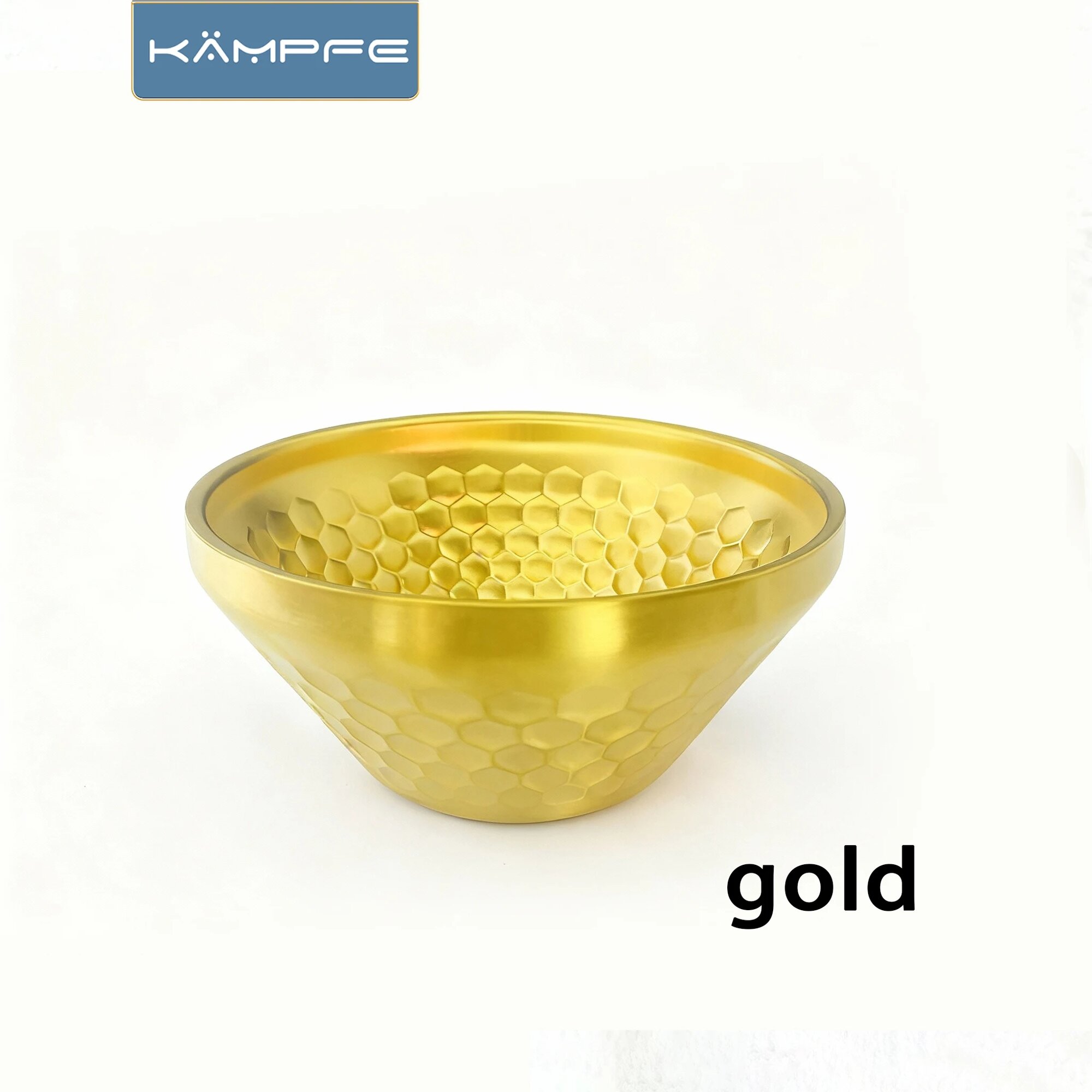 Чаша для бритья KAMPFE из нержавеющей стали Bowl-St01-Gold