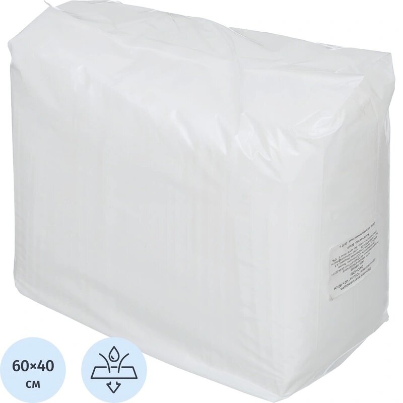 Пелёнка впитывающая 60х40см, эконом 30шт/уп