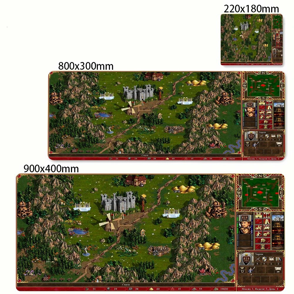 Компьютерные аксессуары для ПК, геймера, коврик для мыши Heroes of Might and Magic 3, коврик для мыши, ковер, игровая клавиатура для ноутбука, настольный коврик, коврик для мыши
