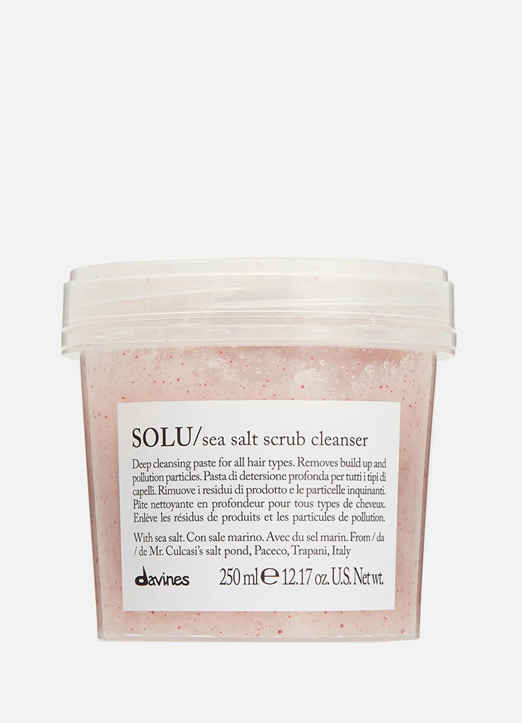 Davines Solu Sea Salt Scrub Cleanser Скраб с морской солью для волос и кожи головы, 75 мл