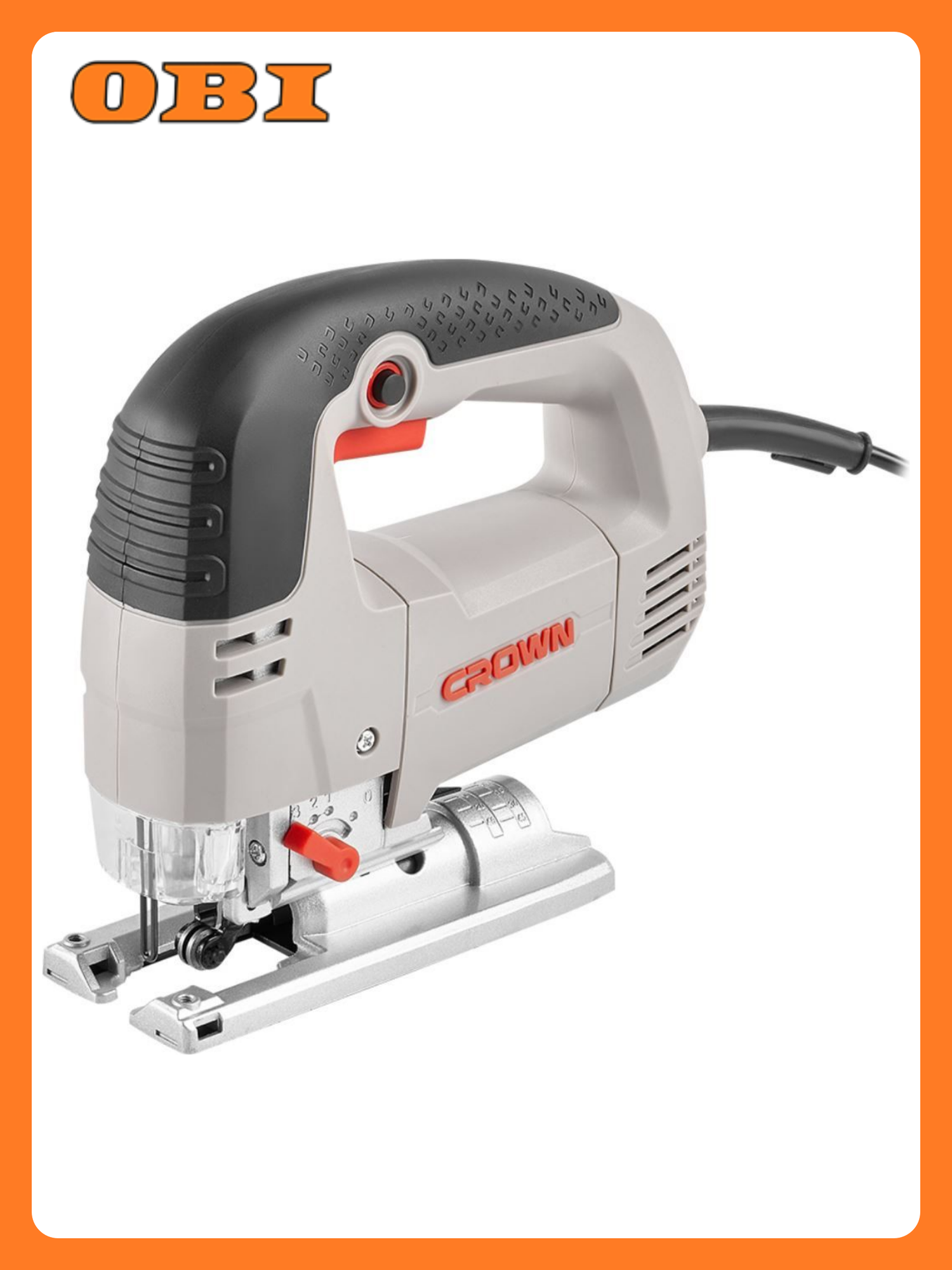 Лобзик CROWN CT15189, 710Вт, 26мм, 4 ступени маятникового хода, сдув опилок