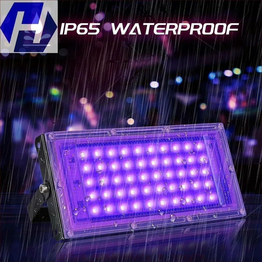 Ультрафиолетовый прожектор UV LED Flood Light УФ лампа , 395-400 нм 50w