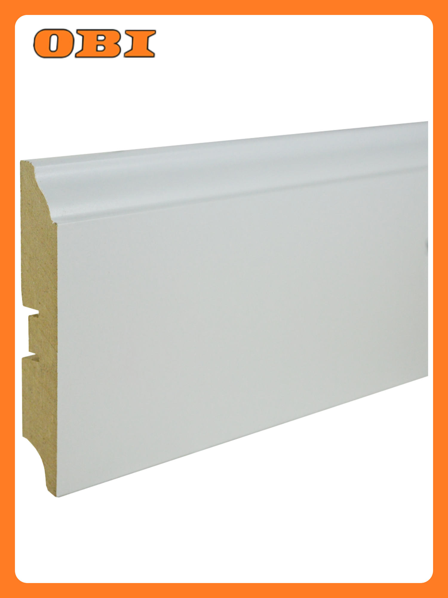 Плинтус МДФ 100мм белый под покраску 2,4м