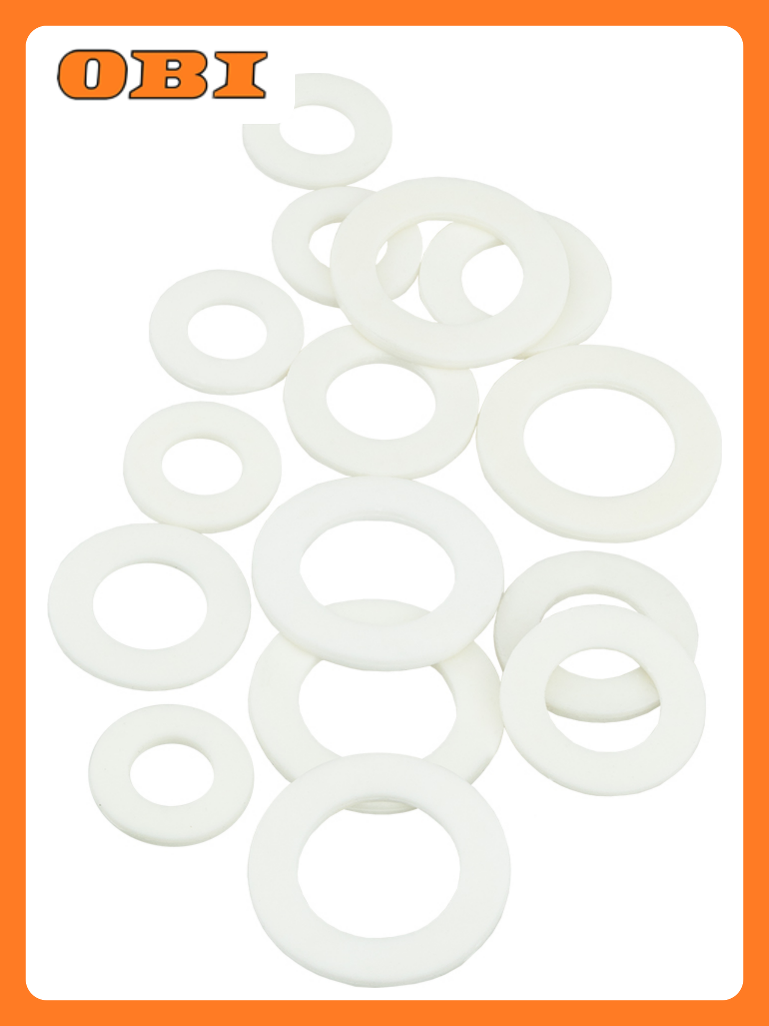 Прокладки резиновые (белые) MPF 1", 1/2", 3/4", набор 15 шт.