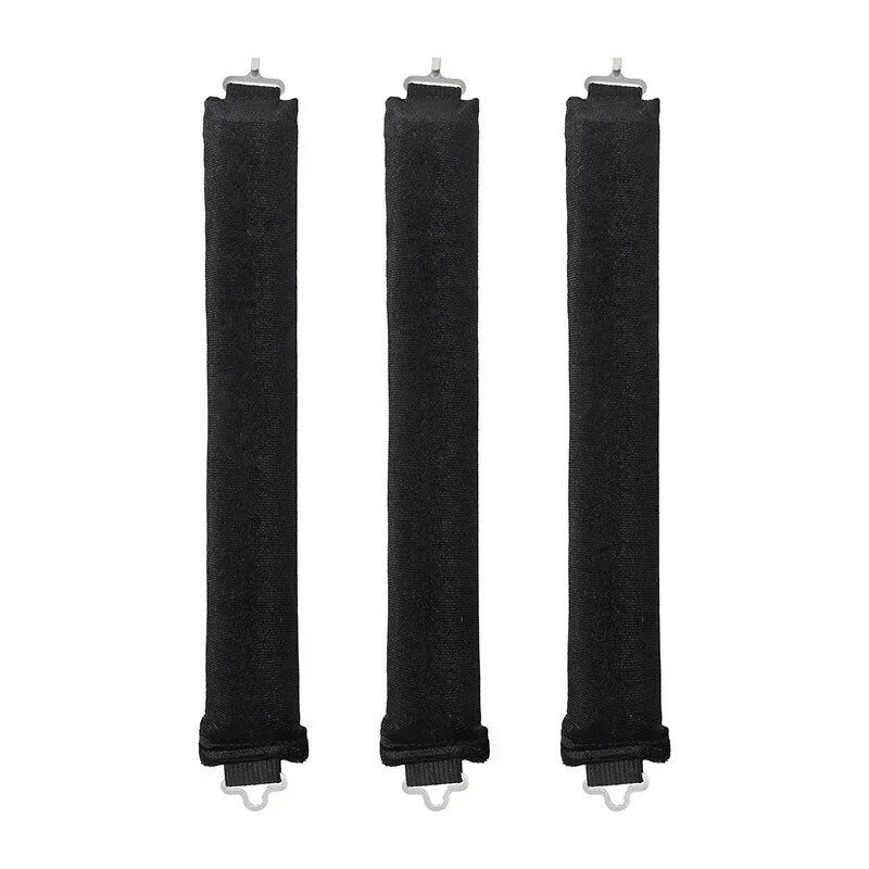 Бигуди-ободок атласные для завивки волос 3pcs Black