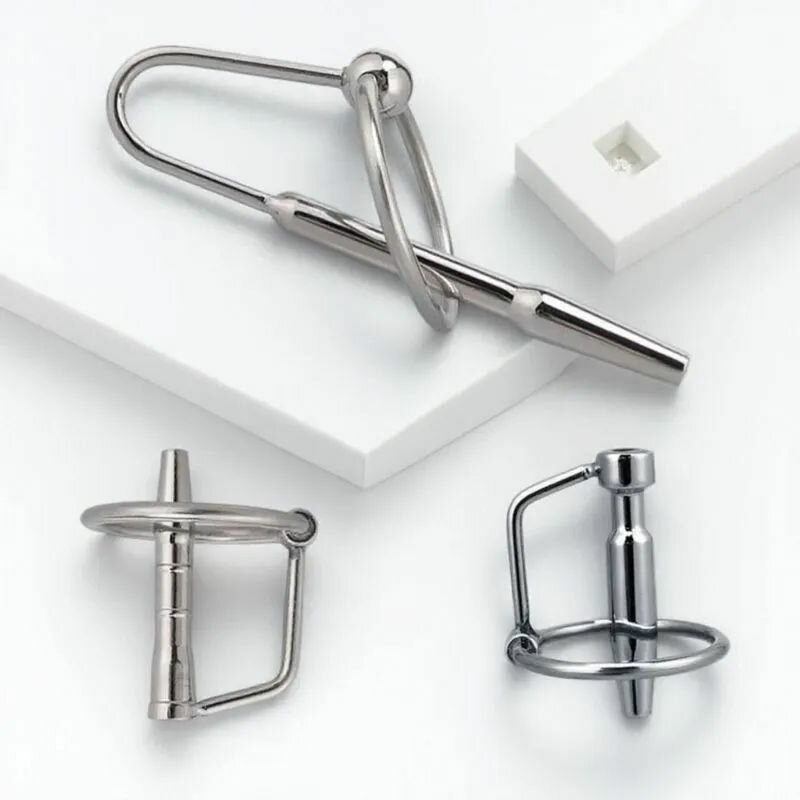 Стальной уретральный стимулятор с кольцом для пениса, массажер для пар, 100 шт.