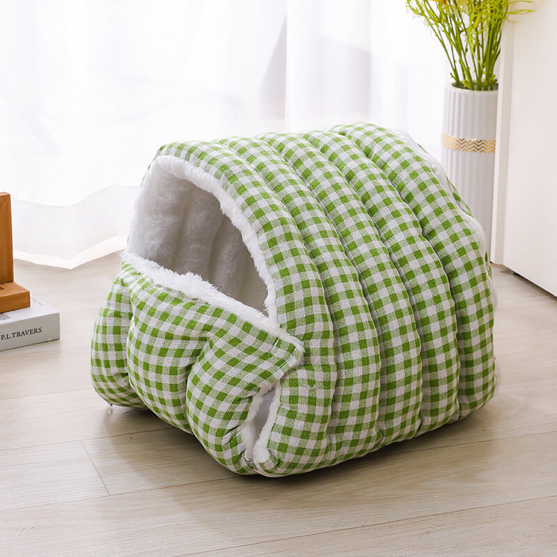 Универсальный съемный и моющийся спальный мешок Four seasons plus velvet cat, зеленый, большой (34*30 см)