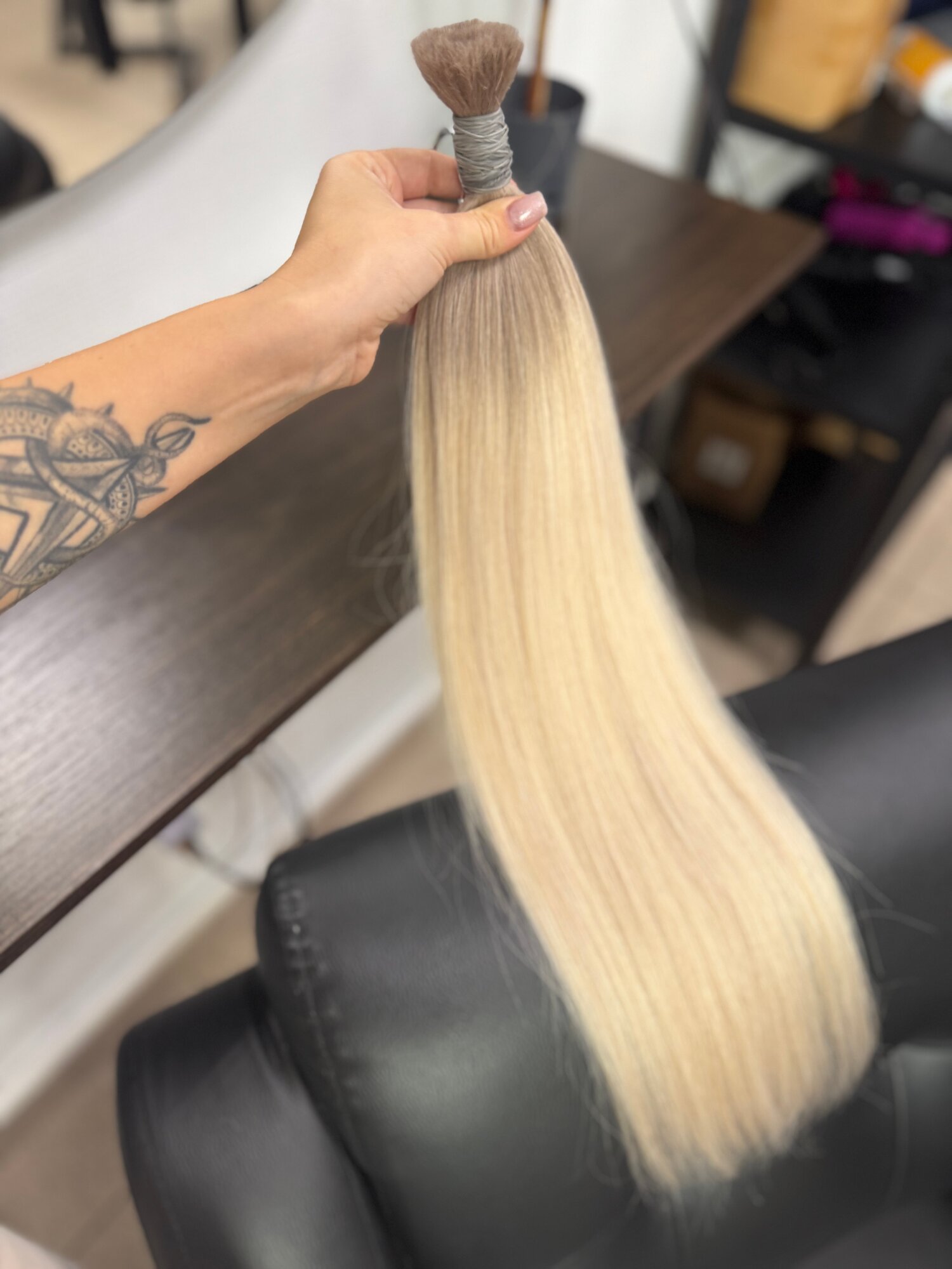 Волосы для наращивания, натуральные , люкс качества , 60 см амбре