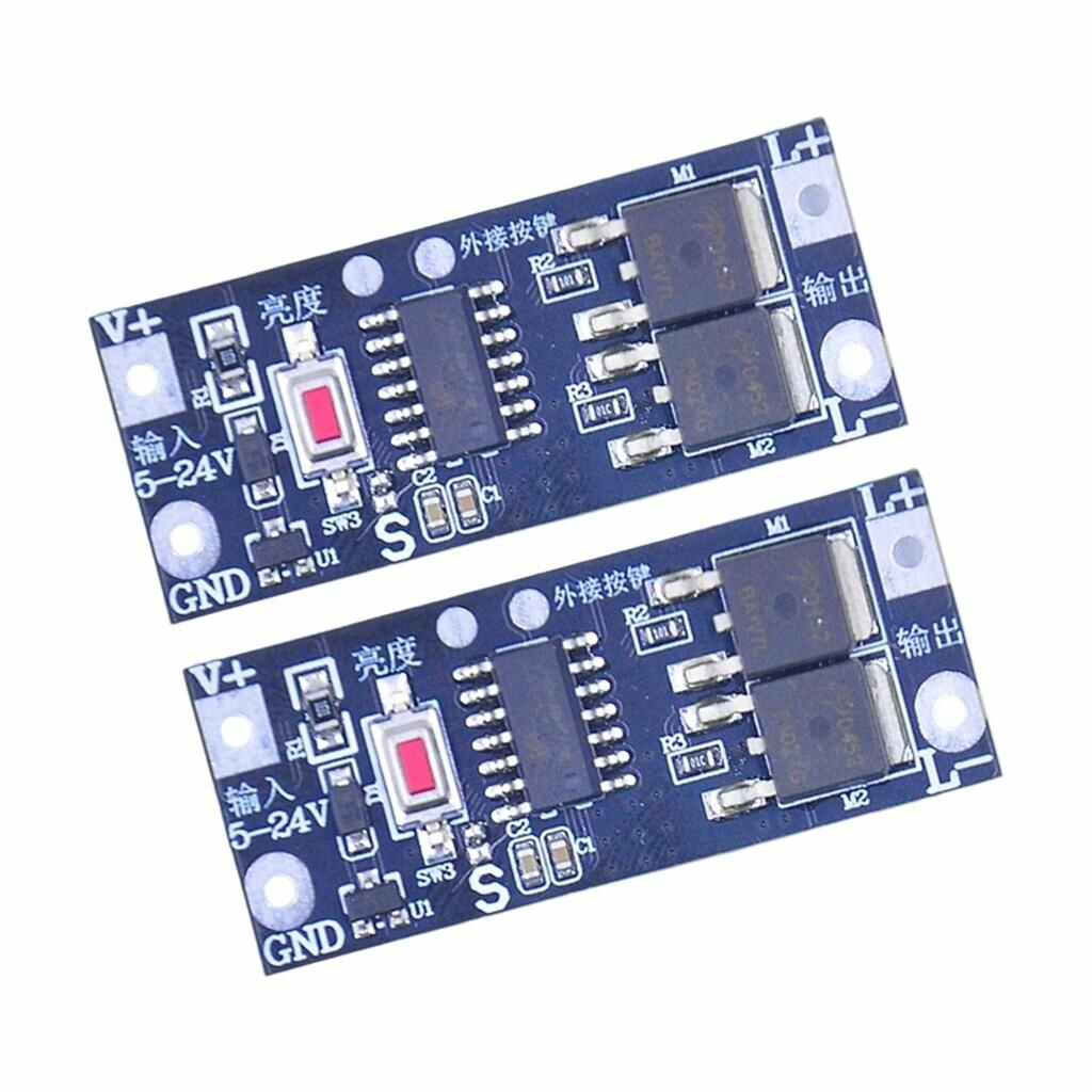 2 светодиода постепенно загораются, гаснут, медленно включаются, низковольтная лампа с модулем драйвера