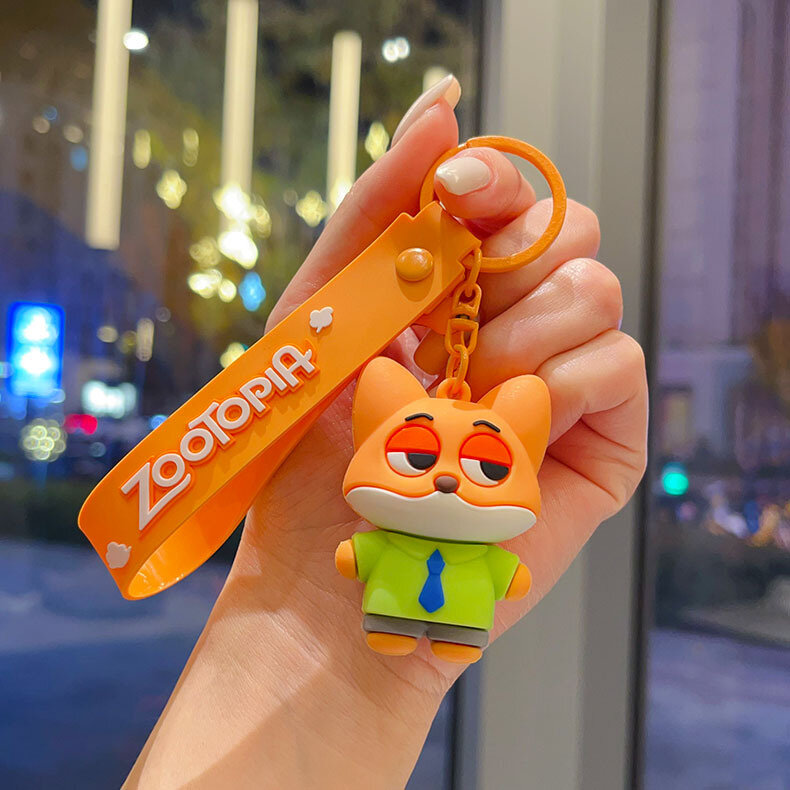 Брелок с изображением Джуди Ник из мультфильма «Зверополис», милый брелок, аксессуар для мужской и женской сумки в подарок.