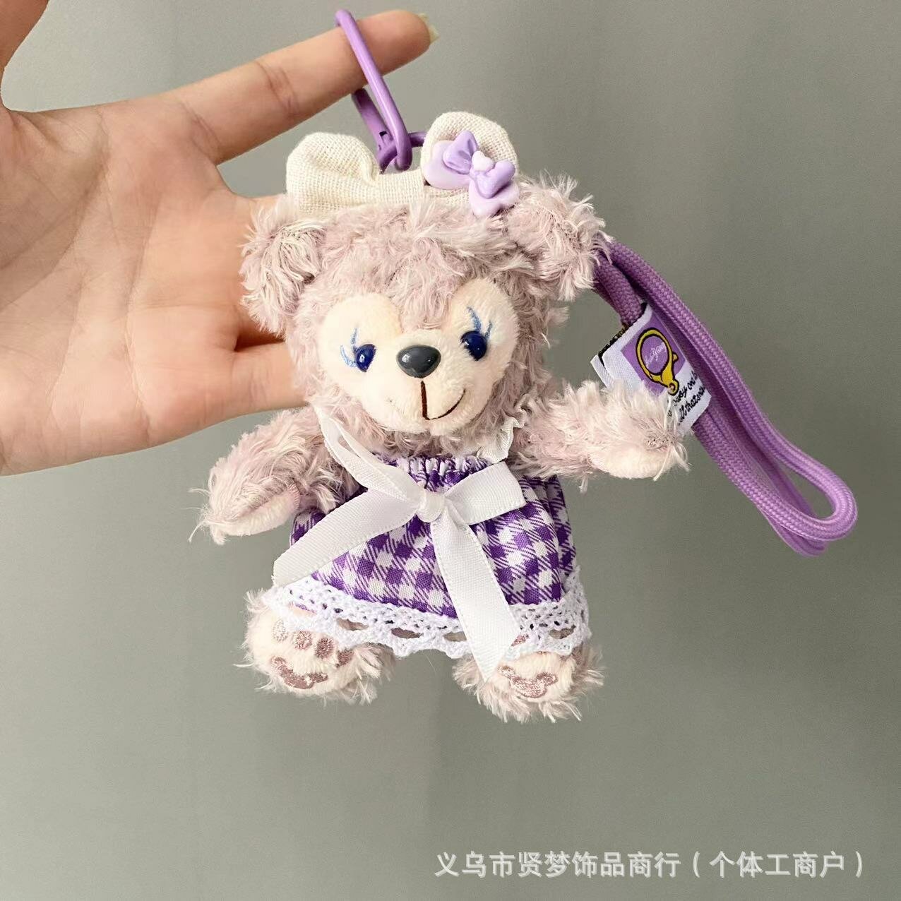 Модный плюшевый брелок-игрушка Shirley Rose Duffy Bear, милый плюшевый декор для торта, парные куклы оптом Фиолетовая