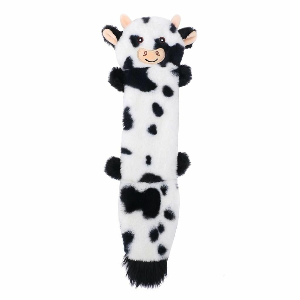 Интерактивная игрушка для собак с пищалкой, корова