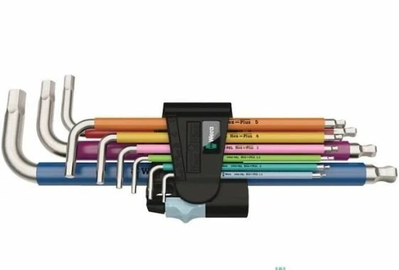 Набор Г-образных ключей Wera 3950/9 Hex-Plus Multicolour Stainless 1 022669