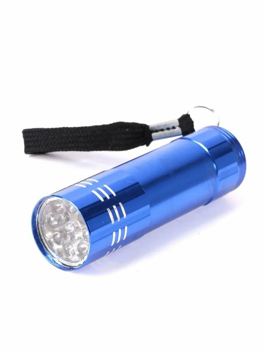 Фонарик светодиодный карманный ручной, цвет синий