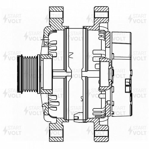 Генератор для а/м Ford Galaxy II (06-)/S-Max (06-) 2.0TDCi 150A, STARTVOLT LG1030
