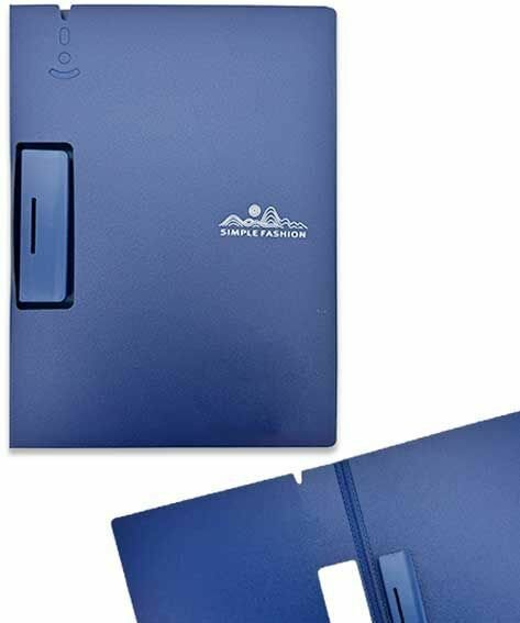 Папка-клипборд INTELLIGENT формат А4, тёмно-синий, зажим сбоку, с дополнительной створкой (DK-87)