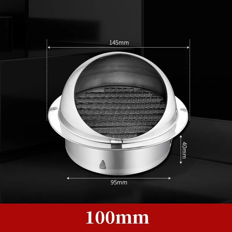 Нержавеющая сталь, настенная вентиляция 100mm