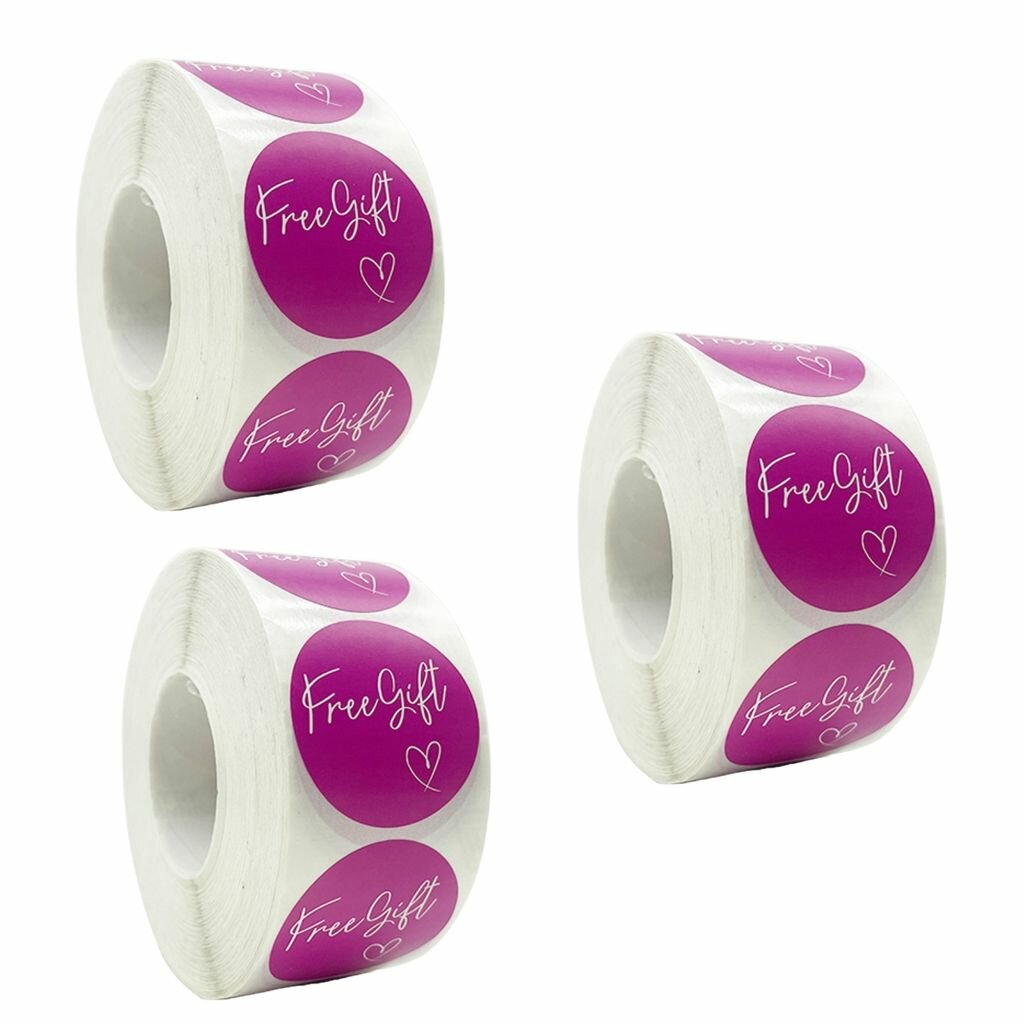 3 Роллс освобождает подарочную наклейку с круглыми этикетками малого бизнеса самоклеящиеся декоративные поставки вечеринок