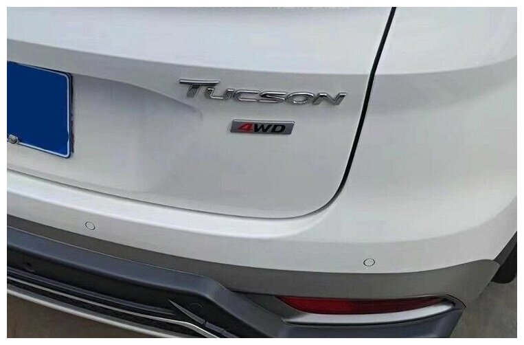 Металлическая наклейка на авто 4WD шильдик