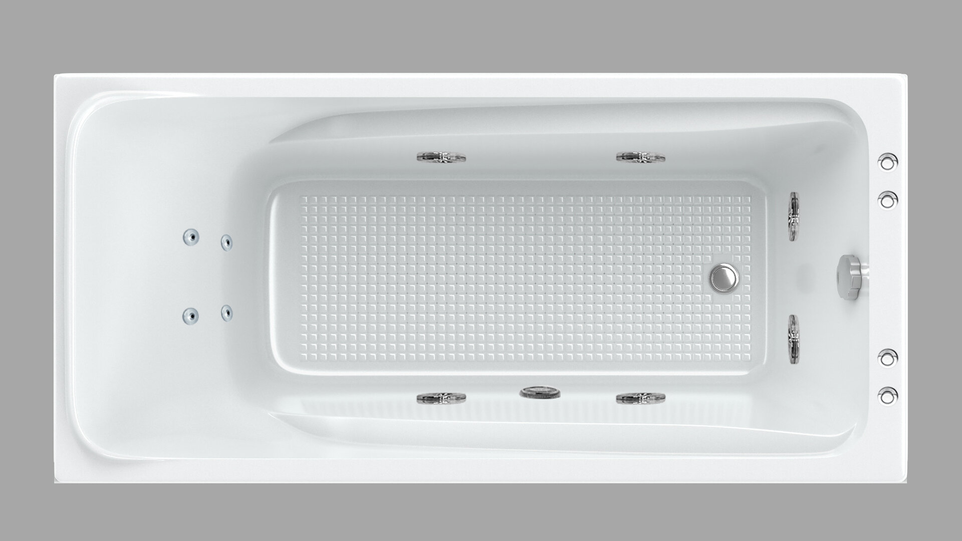 Ванна ALTBACH серия BACH Марианна 150х72 с гидромассажем, спинным массажем на каркасе