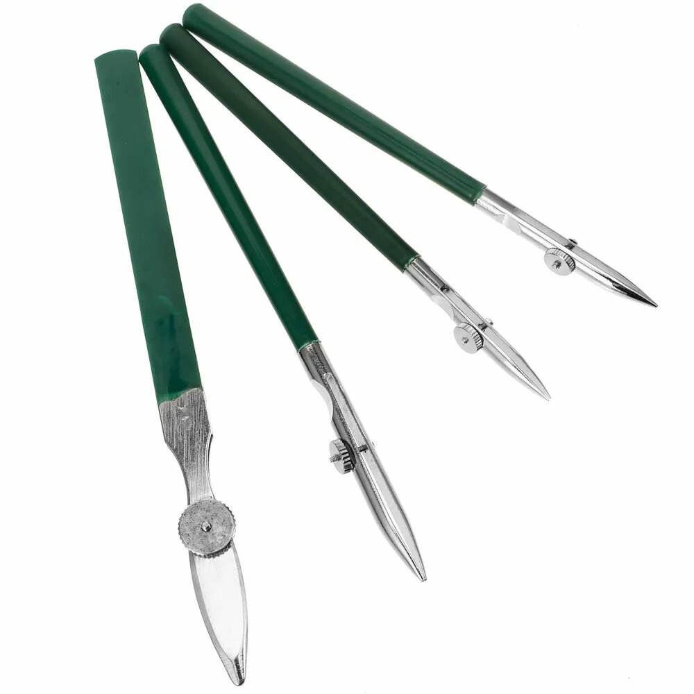 Чертильные перья с устойчивым к износу наконечником, 4 штуки в комплекте, размер 14.50x1.00x0.50 см