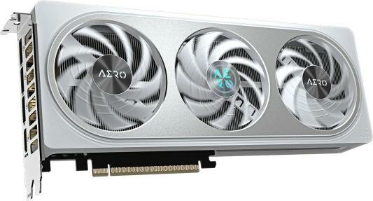 Видеокарта Gigabyte PCI-E 5.0 GV-N506TAERO OC-8GD 1.0 NVIDIA GeForce RTX 5060TI 8Gb 128bit GDDR7 2647/28000 HDMIx1 DPx3 HDCP Ret