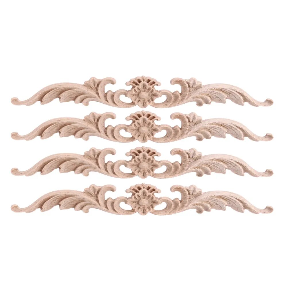 4 шт. Деревянные аппликации и накладки, неокрашенные, декоративные, своими руками