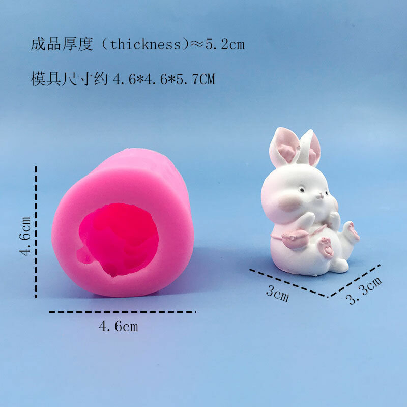 Незакрашенная гипсовая фигурка кролика с рюкзаком для детского DIY рисования и 3D-рукоделия