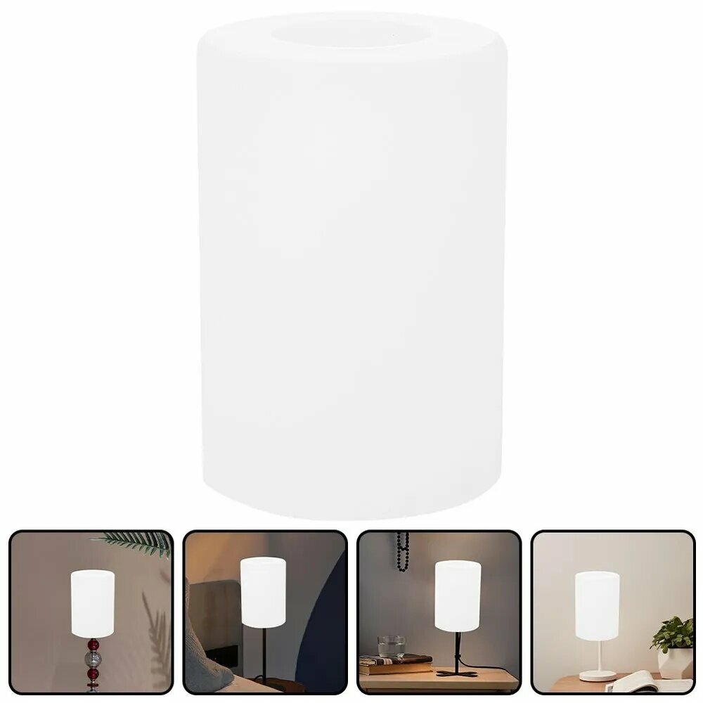 Белый цилиндрический плафон из матового стекла для люстр и торшеров с мягким рассеянным светом для дизайна интерьера