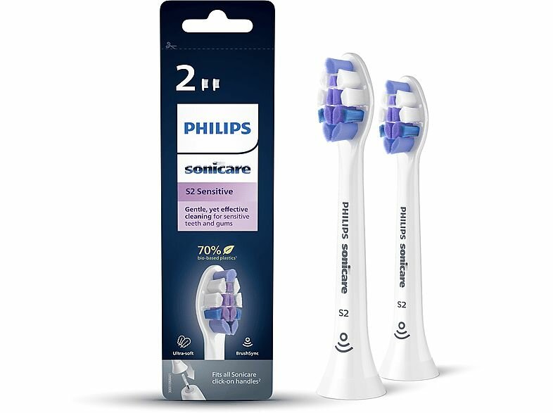 Сменная насадка для зубной щетки Philips HX6052/87 Sonicare S2 Sensitive с 2 зарядными устройствами