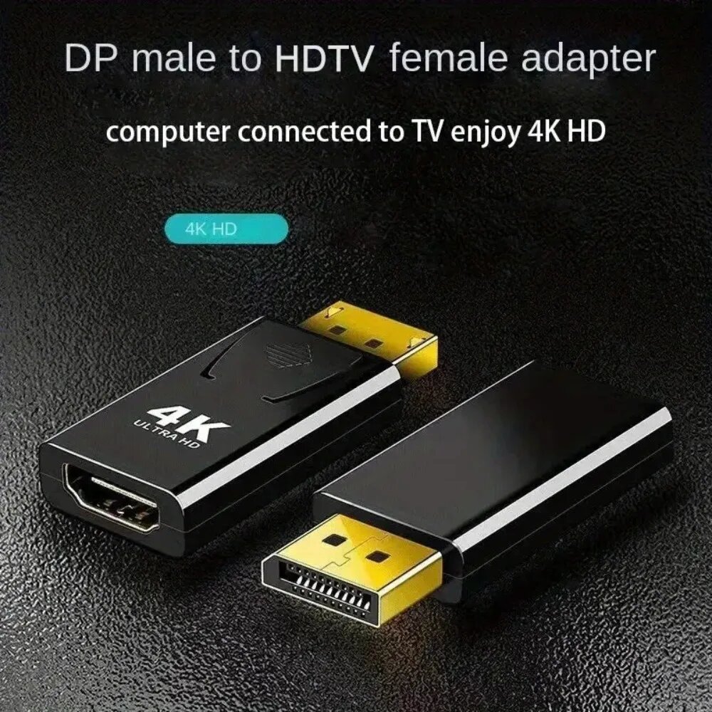Адаптер DisplayPort в HDMI 4K черный — фото 1