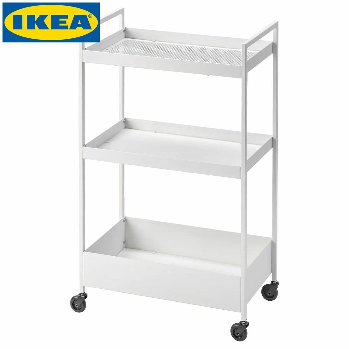 IKEA NISSAFORS Тележка, черная,50,5х30х83см