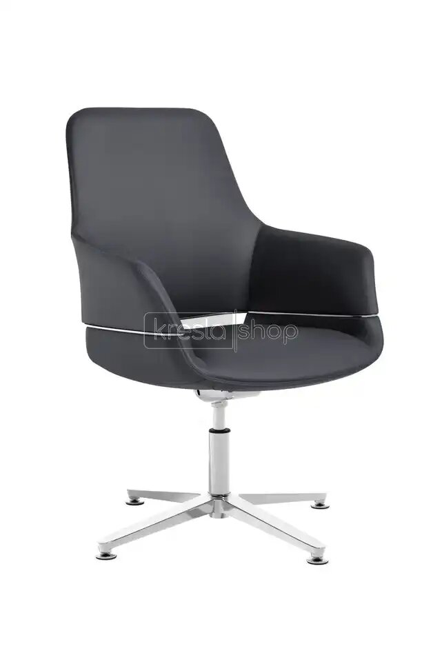 Конференц-кресло Directoria&Moder прада X4 черная кожа