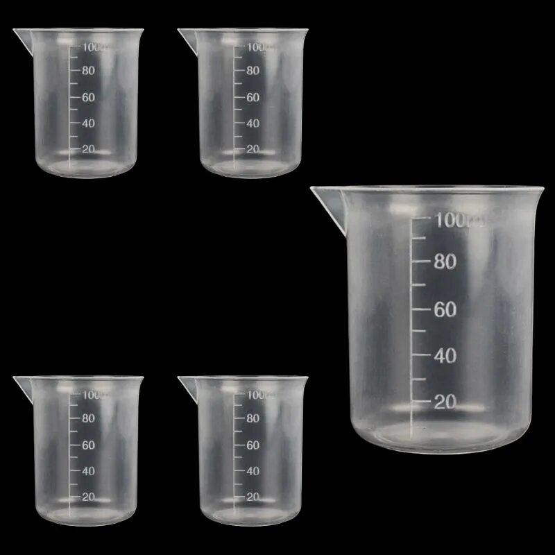 (5 шт.) Лабораторный мерный стакан для химии, учебные пособия-100 мл