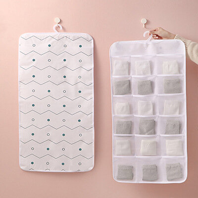 Сетка для хранения нижнего белья и трусов, подвесной органайзер, тканевый мешок, подвесной мешок, настенный большой многослойный хранительный мешок для носок