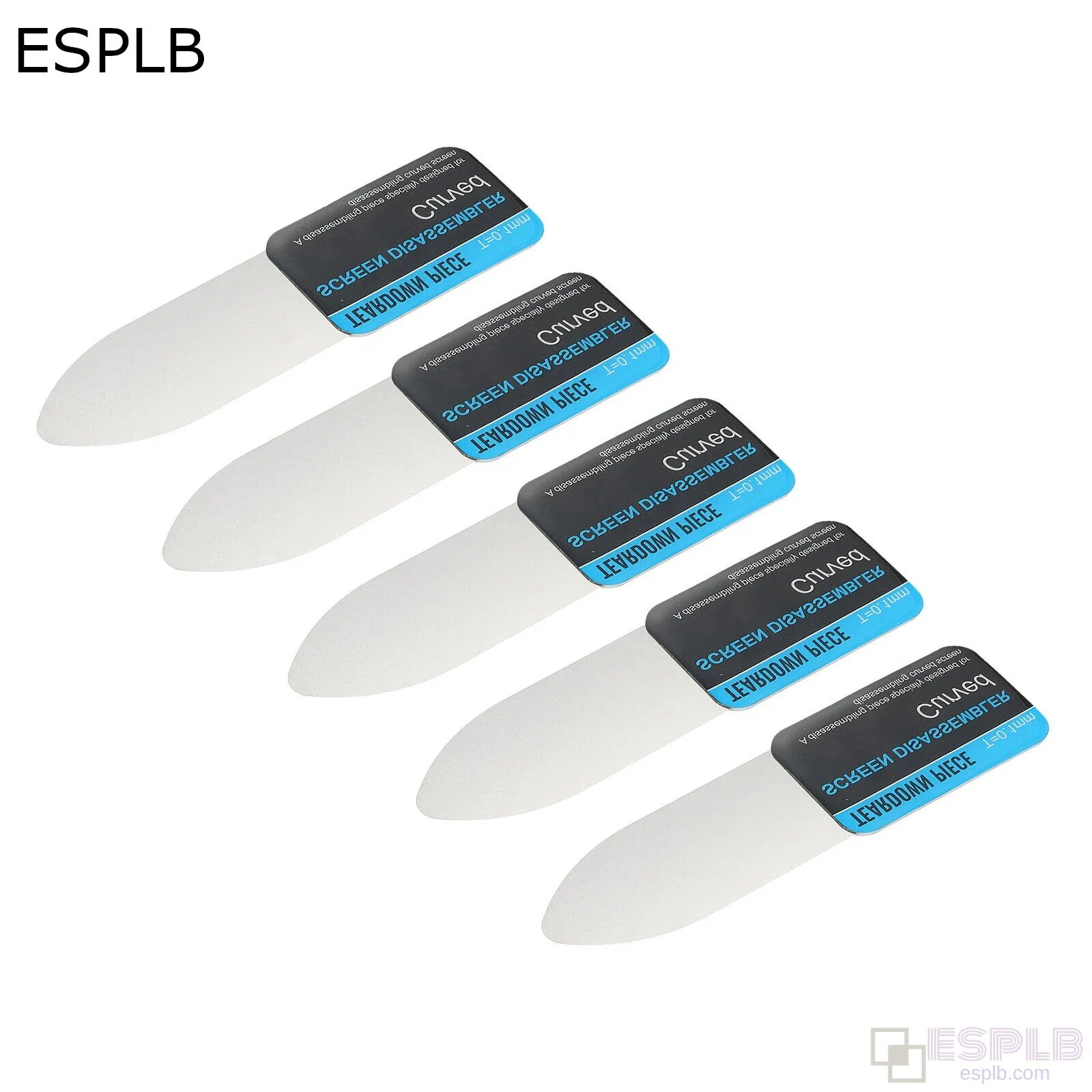 ESPLB 5 шт./лот 0,1 мм металлический изогнутый экран Spudger открывалка для карт инструмент ультратонкий гибкий для разборки мобильного телефона