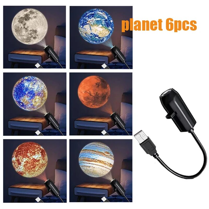 Проектор планетарного неба USB, 6 шт.