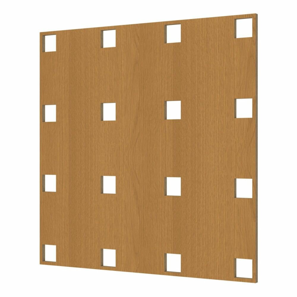 Перфорированная Панель Cosca Квадро 11-45 ХДФ Дуб В2070хШ930 мм / Коска.