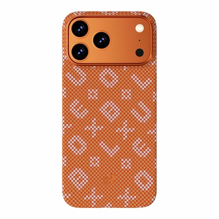 BlueO чехол MagSafe для iPhone 17 Pro, Tactile Woven Air Armor Aramid fiber из кевлара, Orange