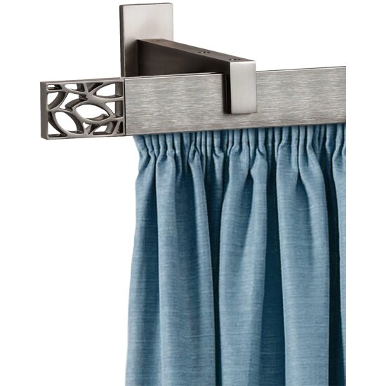 Карниз металлический однорядный Arttex Хай-тек диаметр 34, сатин, 240 см, с наконечником Шарм