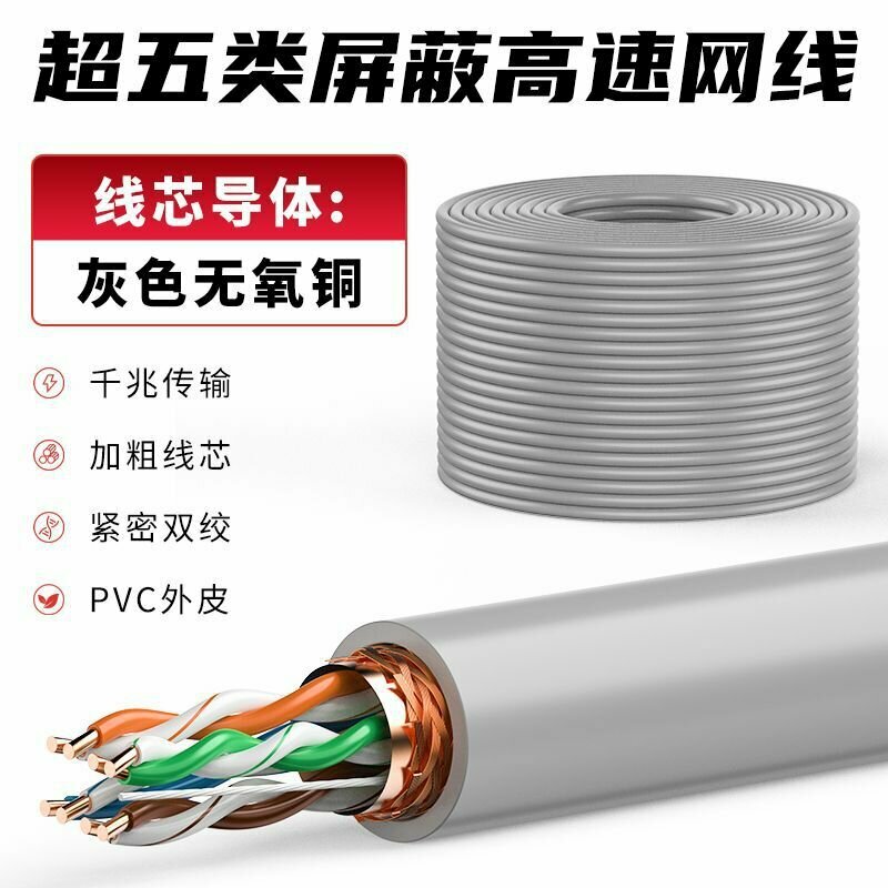 Кабель Anpu Cat6 Gigabit для домашней сети, 10.2m Cat5, компьютерный широкополосный кабель для наблюдения, высокоскоростной инженерный сетевой кабель