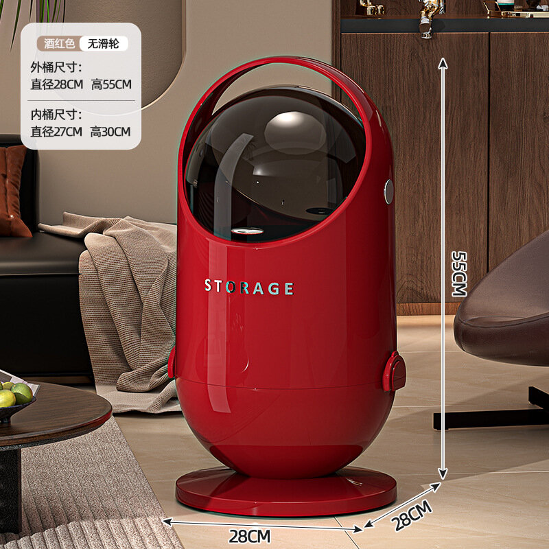 Высококачественная мусорная корзина с крышкой для гостиной, спальни, кухни, большой емкости, с колесами, без наклона, передвижная корзина для мусора