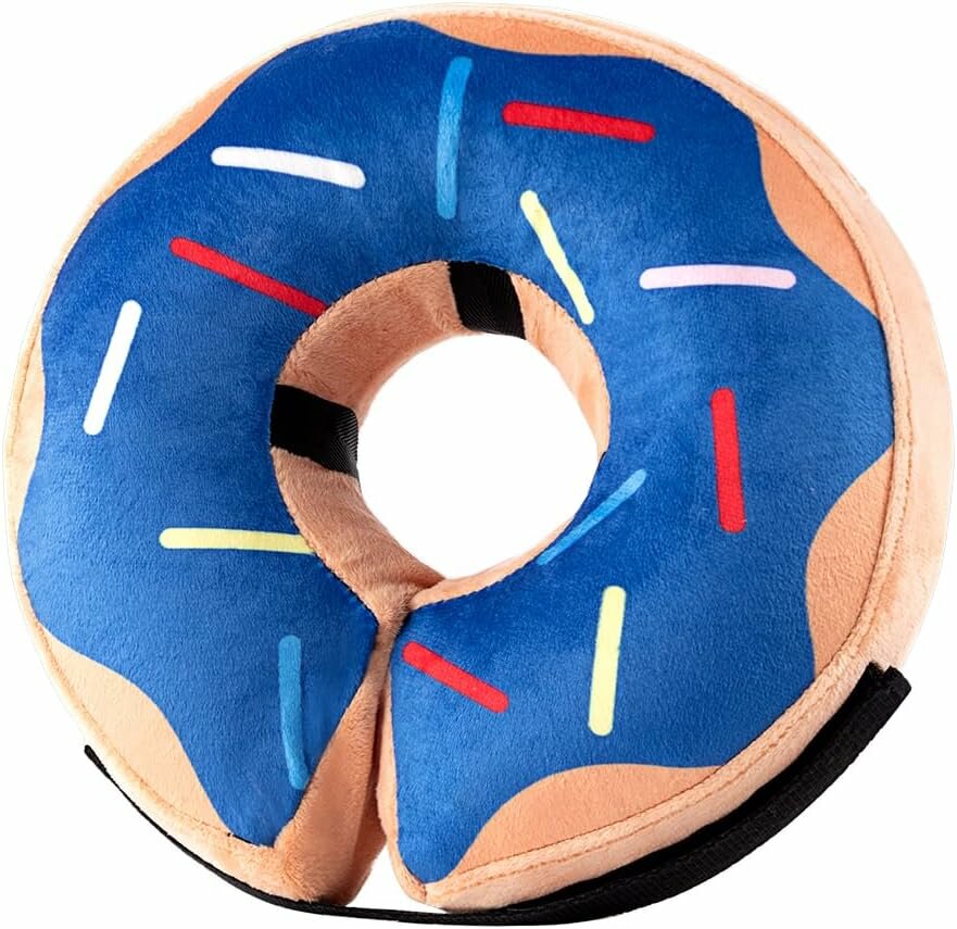 DINGXIAN Собачий воротник-пончик послеоперационный: Мягкий ошейник-конус для собак и кошек, альтернатива защитному воротнику, от лизания ран (S, M, L, XL)