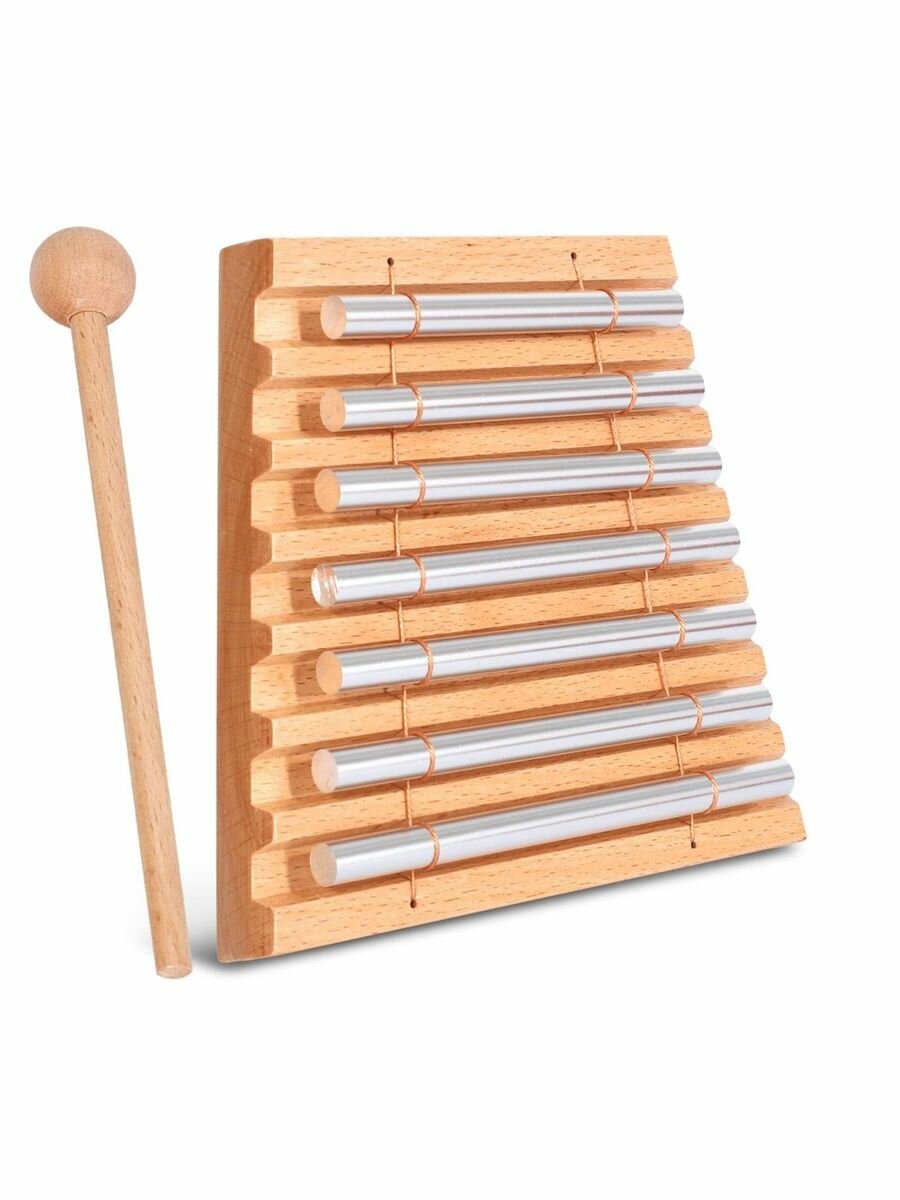 7-тонные деревянные колокольчики звуковой брусок для медитации и йоги