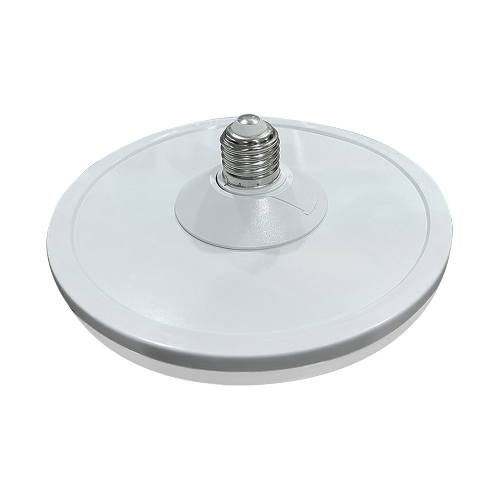 Лампа светодиодная Flying Saucer Head Hall, 18w, 24w, 36w, 50w, 70w, диаметр 115mm (18w), 150mm (24w), 185mm (36w), 220mm (50w), 260mm (70w), высота 40mm+30mm, температура цвета 6500k-7000k, напряжение 165-265v, резьба E27, материал PP+алюминиевая