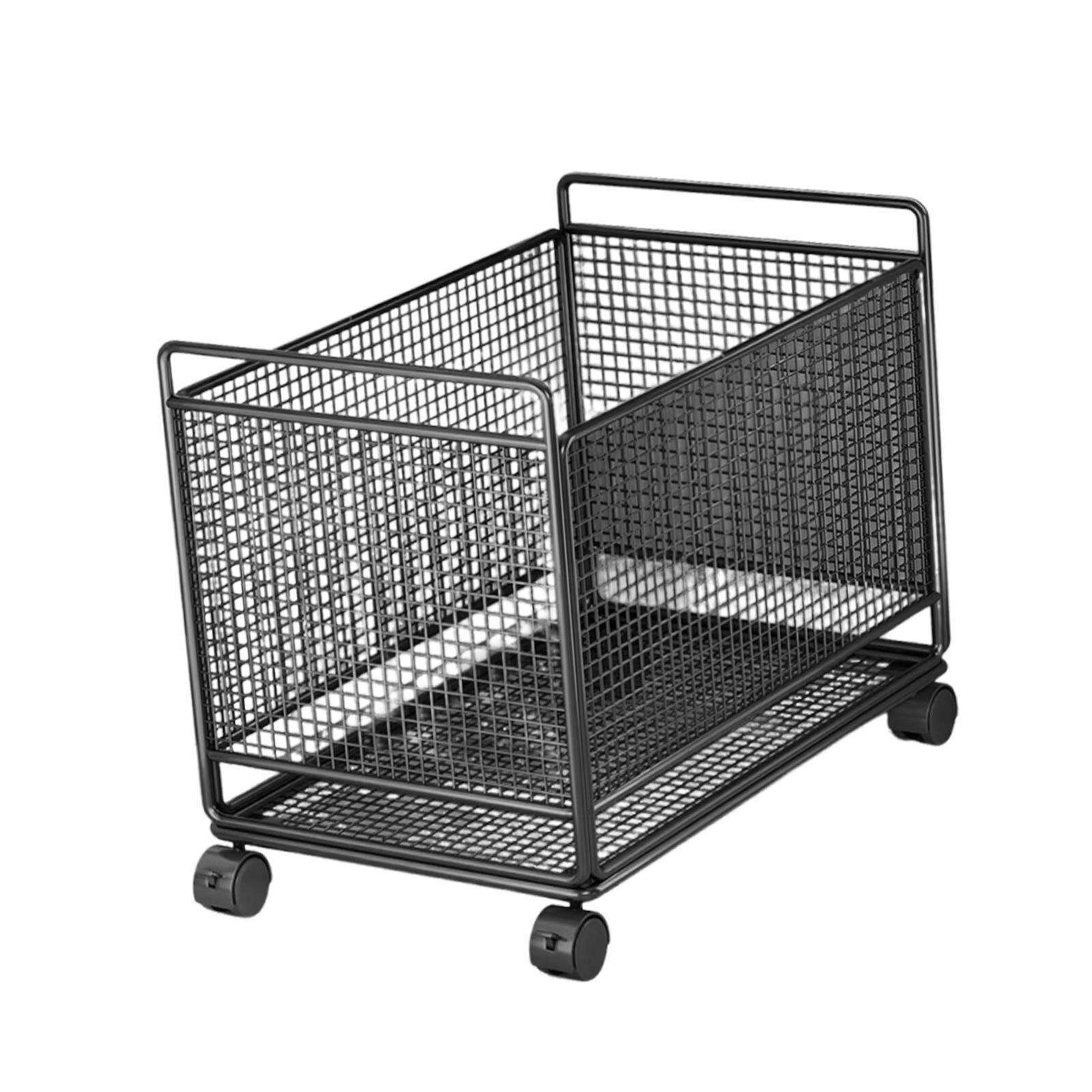 Корзина для белья на колесиках, передвижная, с металлическим каркасом, черная, для ванной и прачечной