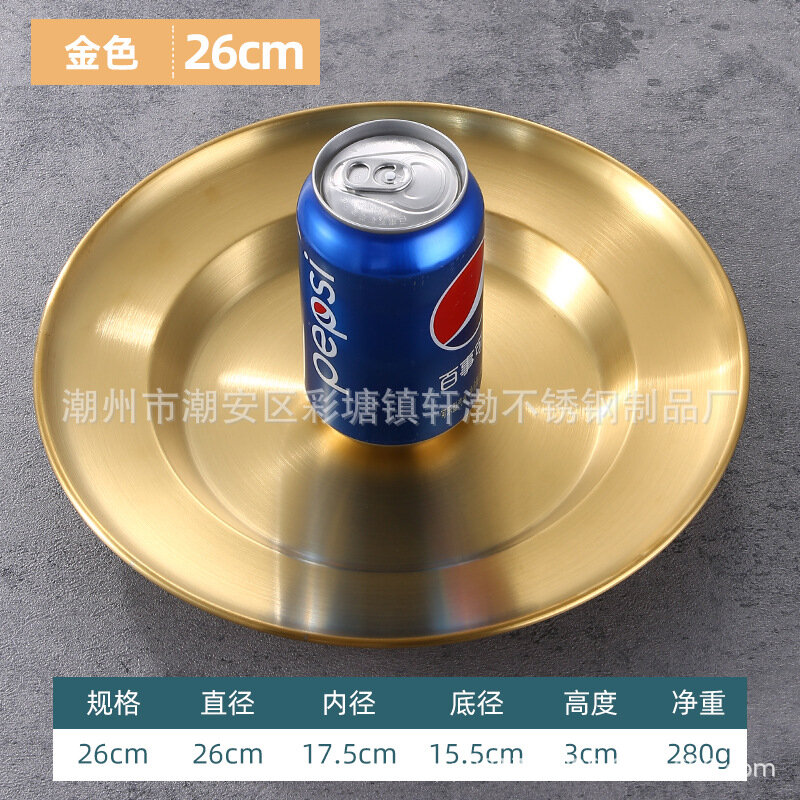 Тарелка из соломенной шляпы из нержавеющей стали в Корейском стиле Спагетти Западная тарелка для еды Простая Бытовая