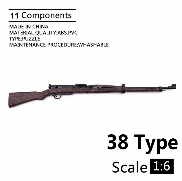 Мини-модель пистолета-пулемета, коричнево-черная пластиковая сборная модель, легко собирается, масштаб 1:6 для 12-дюймовых фигурок аксессуар для коллекции и моделизма SVT40 98K G43 M200 RPG Type38