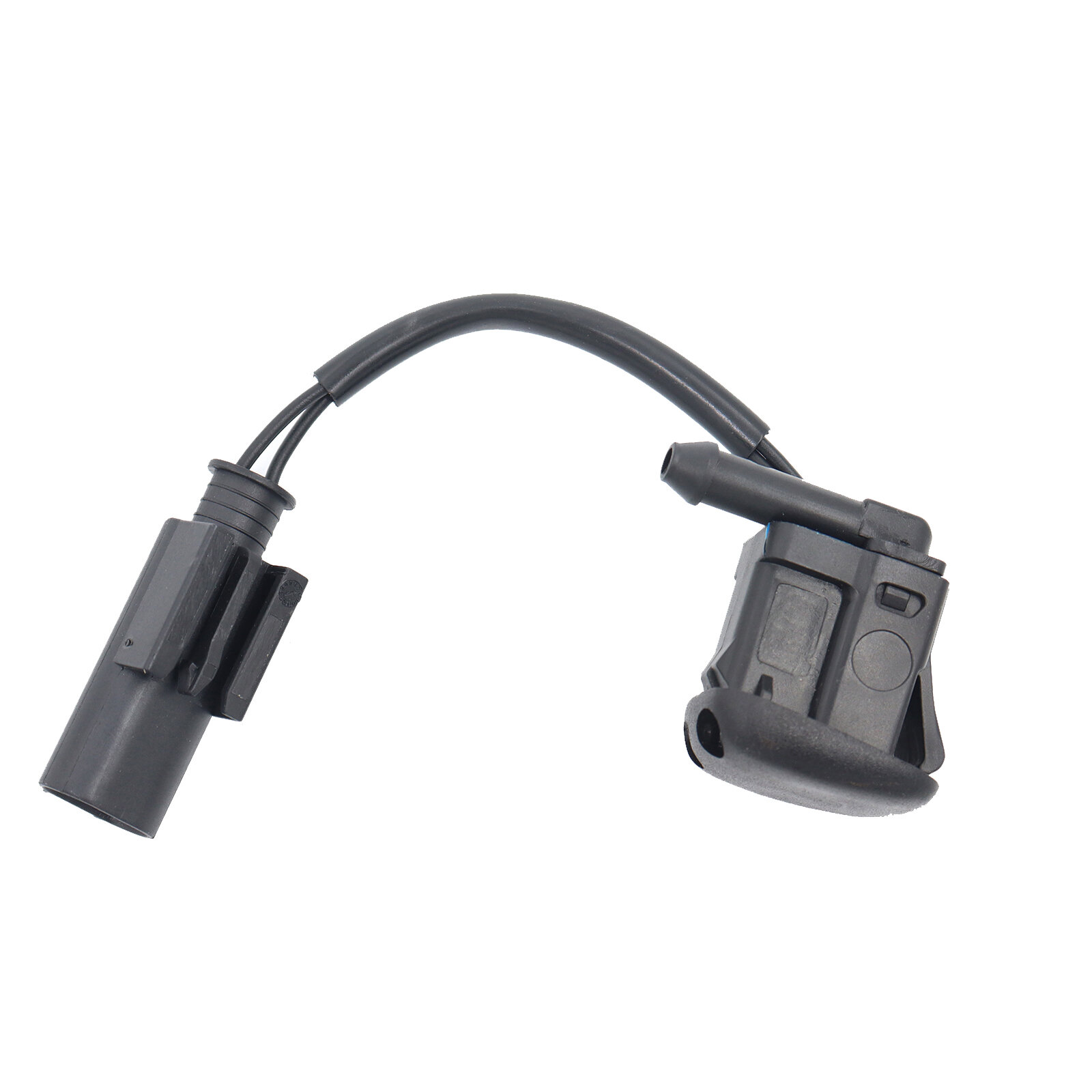 Single Fluid Inlet Windshield Washer Nozzle Heated Washer Nozzle Replacement for BMW E39 528i 530i 540i M5 1996-2003, черный, пластик, OE 61668361039, размер упаковки 8*8*5cm, вес упаковки 10g, для BMW 528i E39 1997-2000, 528i Wagon E39 1999-2000, 525i