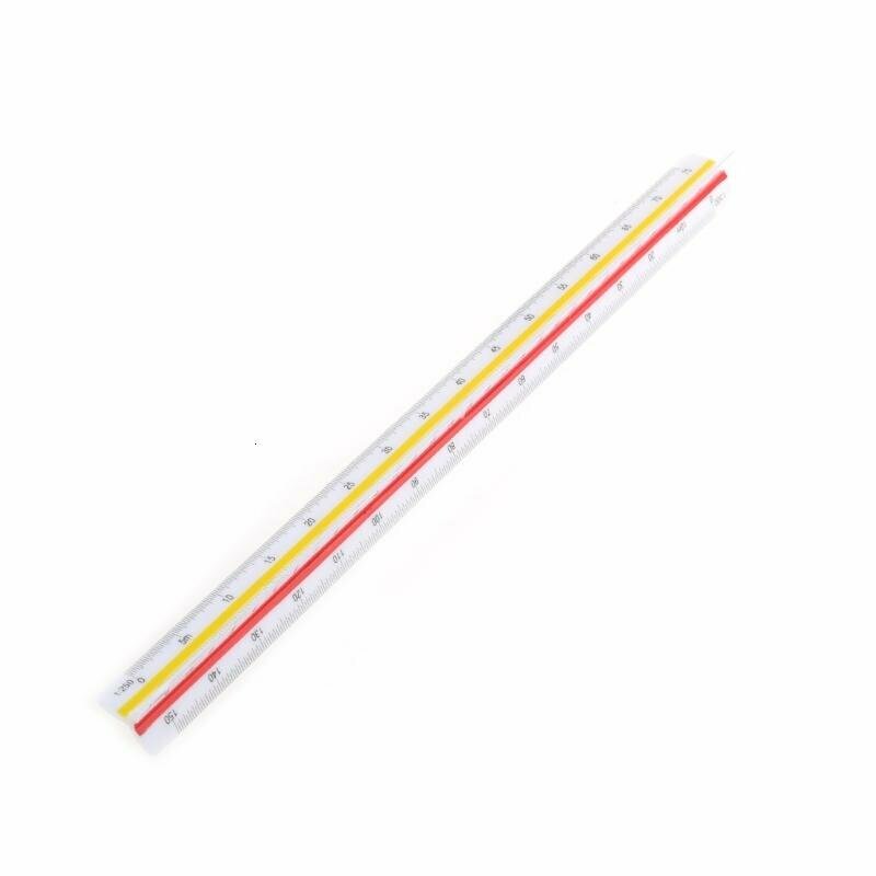 Линейка архитектурная треугольная 300 мм, 61130B большой масштаб